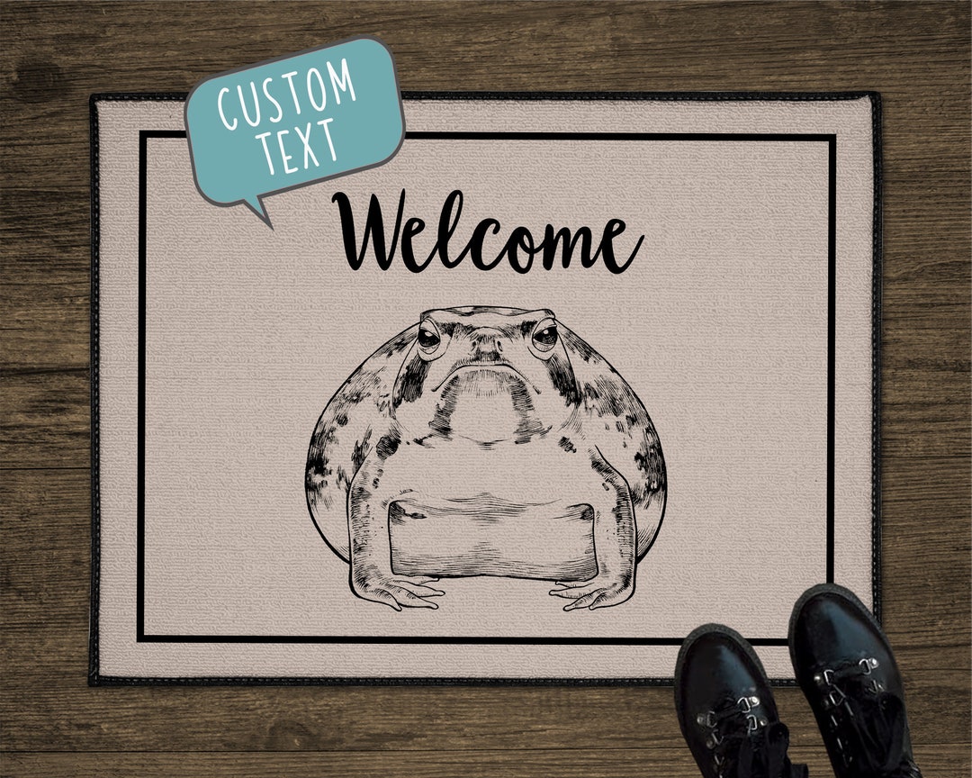 Desert Rain Frog Door Mat, Animal Custom Front Doormat, Personalized ...