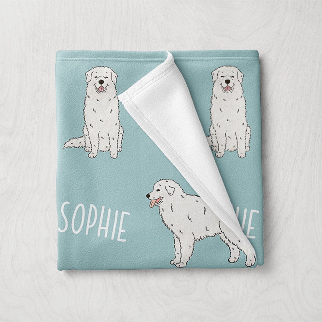 Great Pyrenees Blanket, Custom Pyrenean Mountain Dog Pet Blanket ...