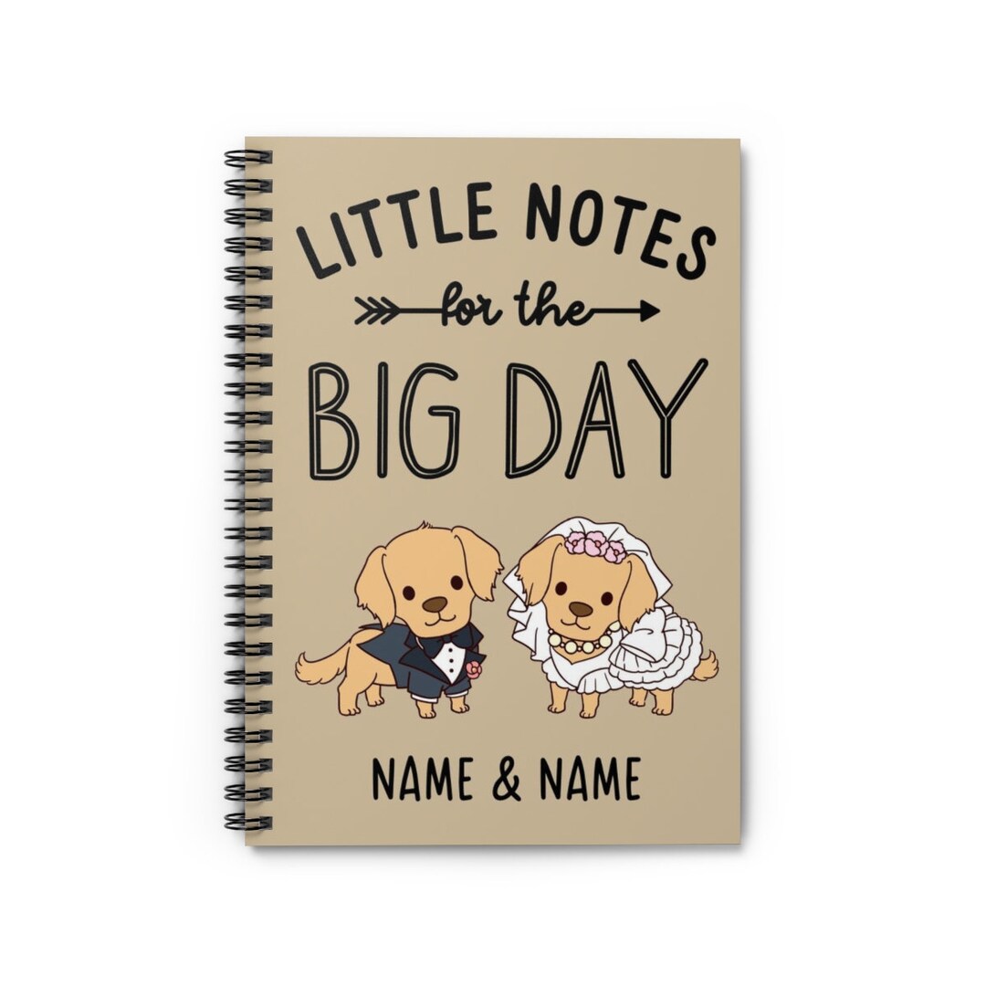 Little Notes for the Big Day, Personalized Golden Retriever Wedding ...