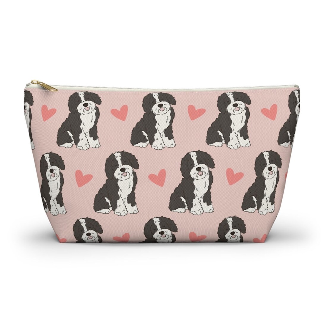 Sheepadoodle Pouch, Dog Treat Bag, Doodle Mom Makeup Bag Pencil Case ...