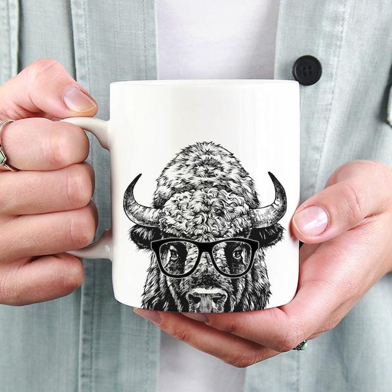 Cute Bison Mugs - Etsy