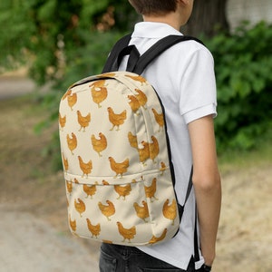 Chicken Backpack, Farm Animal Laptop Bag, Women's Travel Backpack, Cute ...