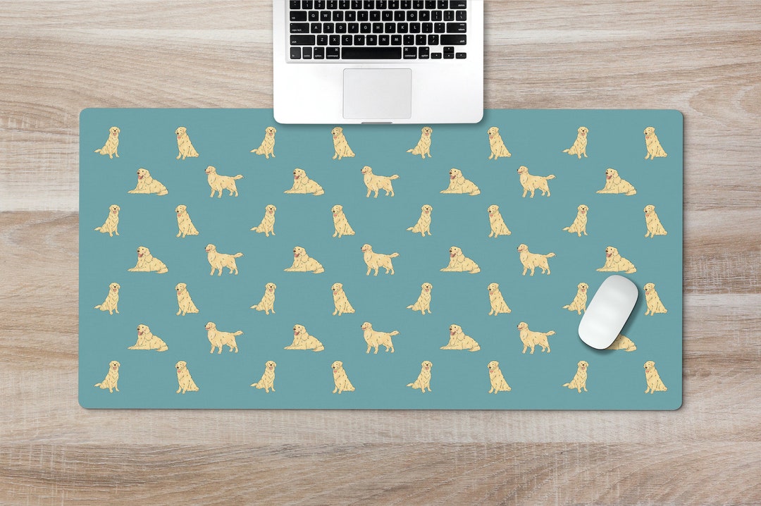 Golden Retriever Large Desk Mat, Dog Mousepad, Cute Mouse Pad With ...