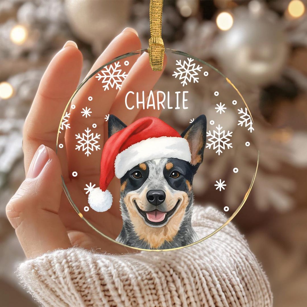 Blue Heeler Ornament, Custom Australian Cattle Dog Christmas Ornaments ...