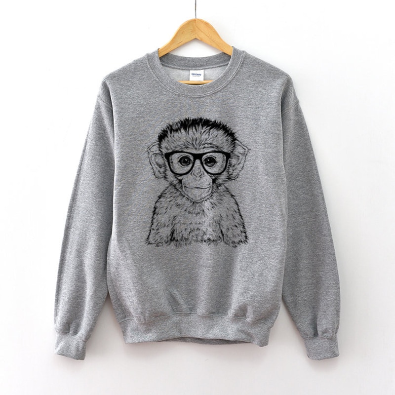 Monkey Sweatshirt - Etsy