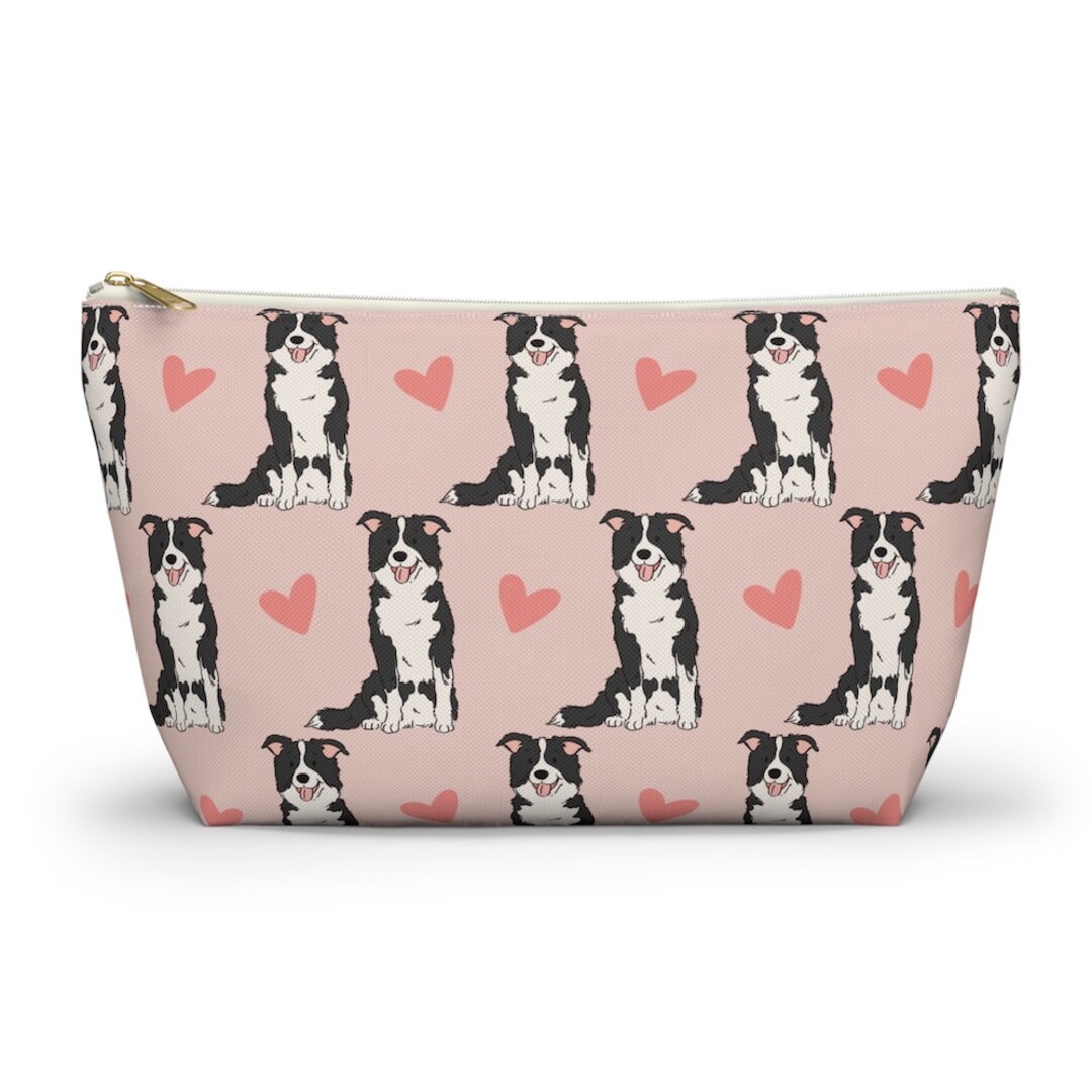 Border Collie Pouch, Dog Treat Bag, Dog Mom Makeup Bag Pencil Case ...