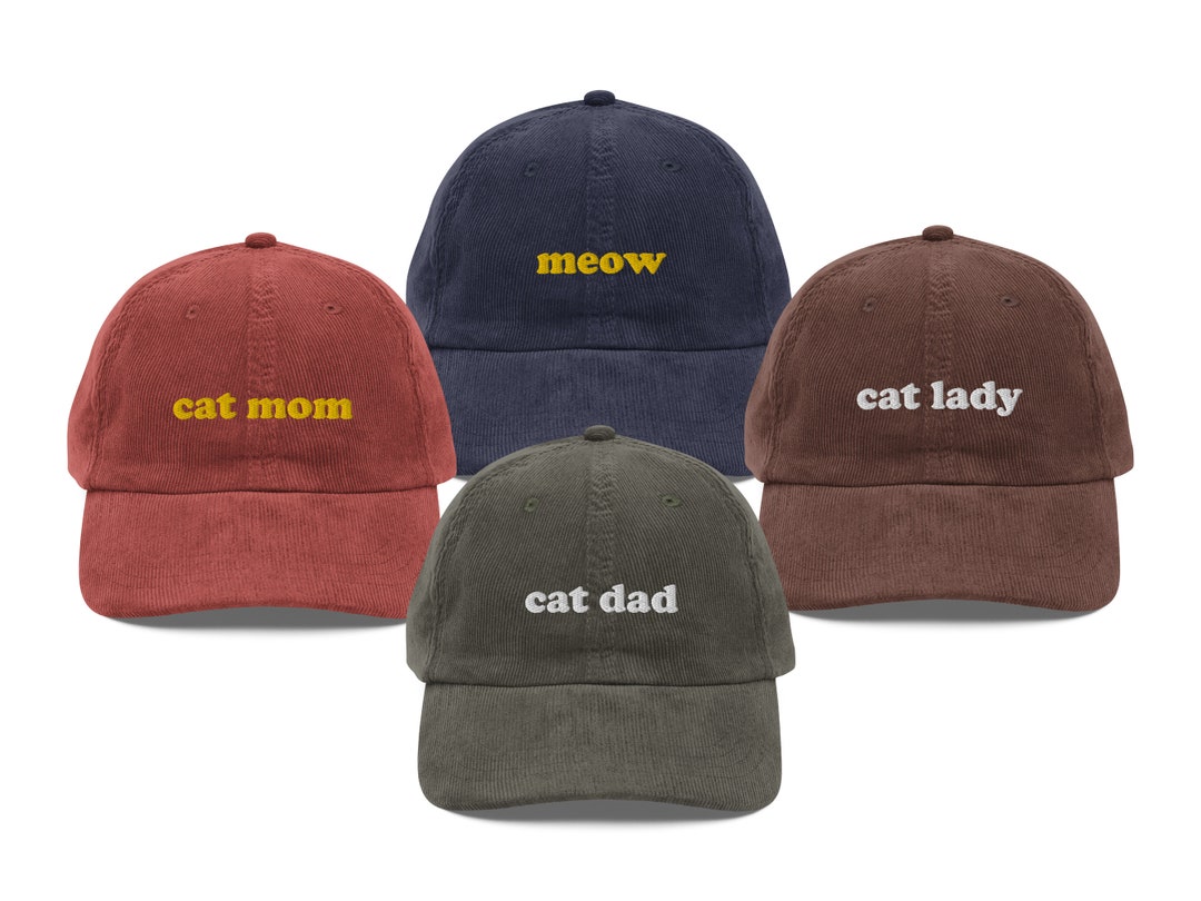Custom Cat Hat, Cat Mom Embroidered Hat, Personalized Cat Lady Hat ...