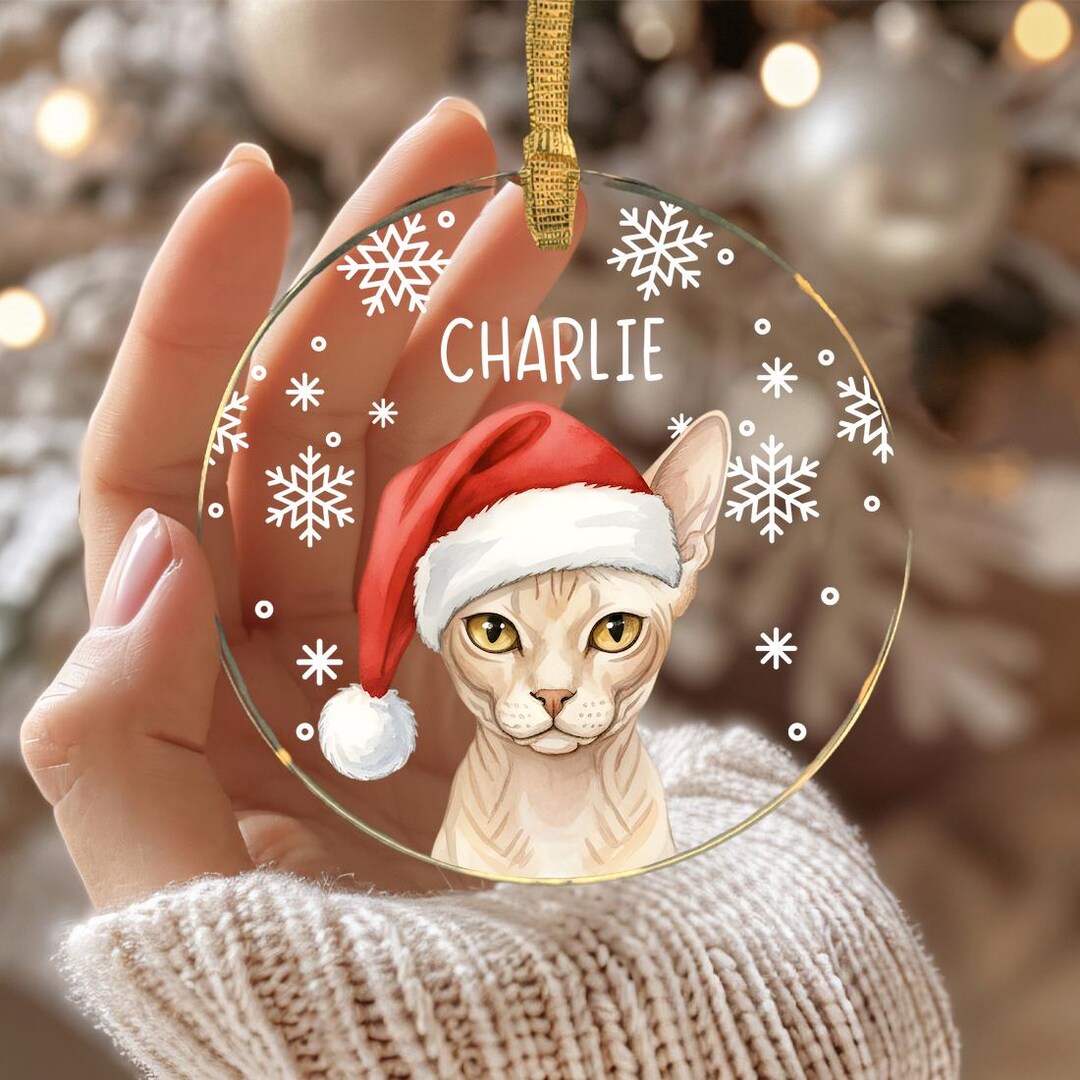 Sphynx Cat Ornament, Custom Christmas Ornaments, Xmas Decor ...