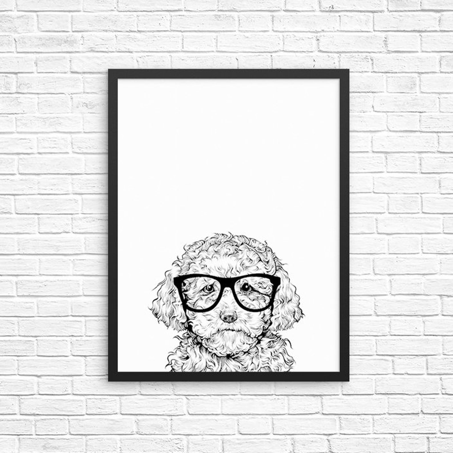 Cavapoo Wall Art Cavadoodle Dog Portrait Print Cavoodle - Etsy