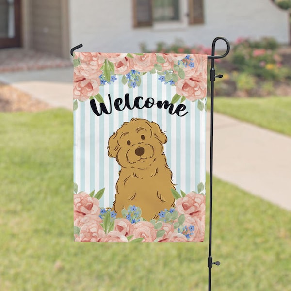Labradoodle Dog Garden Flag - Etsy