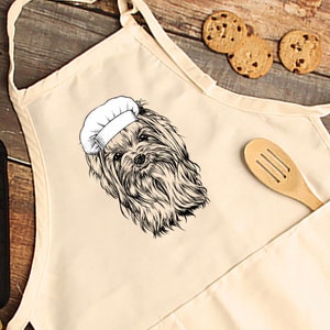 Yorkshire Terrier Apron, Yorkie Mom Aprons With Pockets, Dog Lovers ...
