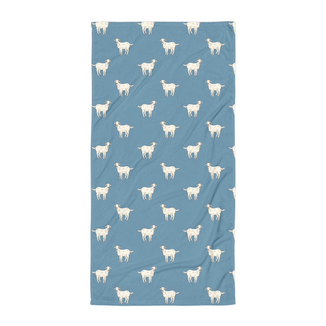 Goat Beach Towel, Farmhouse Bath Towel, Cute Farm Animal Towel, Goat ...