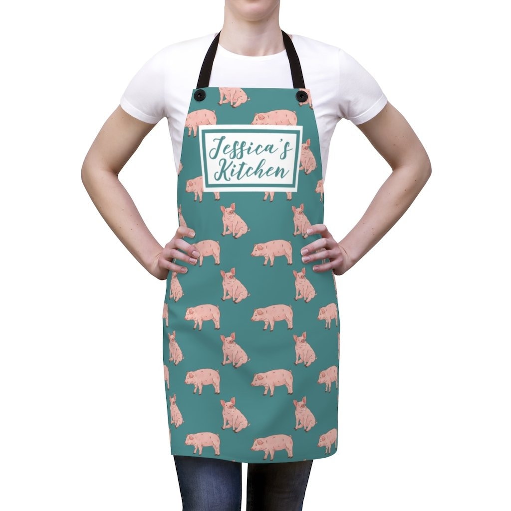 Custom Apron Pig Aprons Farm Animal Personalized Cooking | Etsy