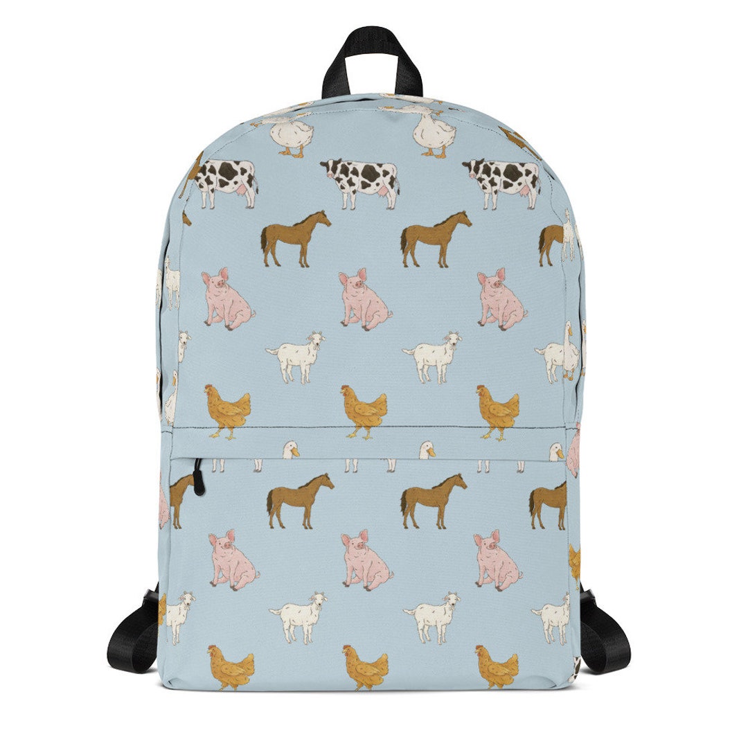 Farm Animal Backpack, Farm Wife Laptop Bag, Women's Travel Backpack ...