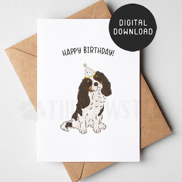 Happy Birthday From the Spaniel - Etsy