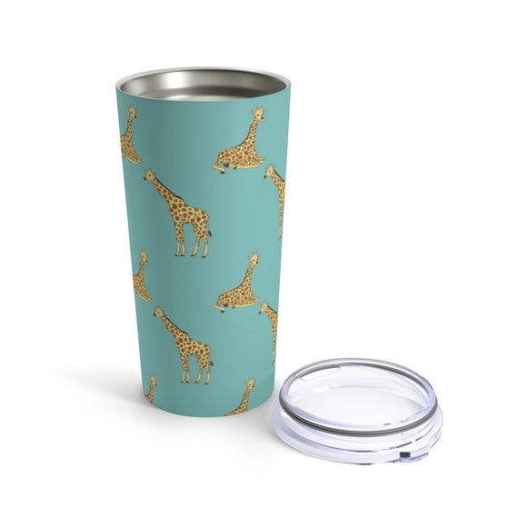 Giraffe Travel Mug Safari Animal Stainless Steel Coffee - Etsy