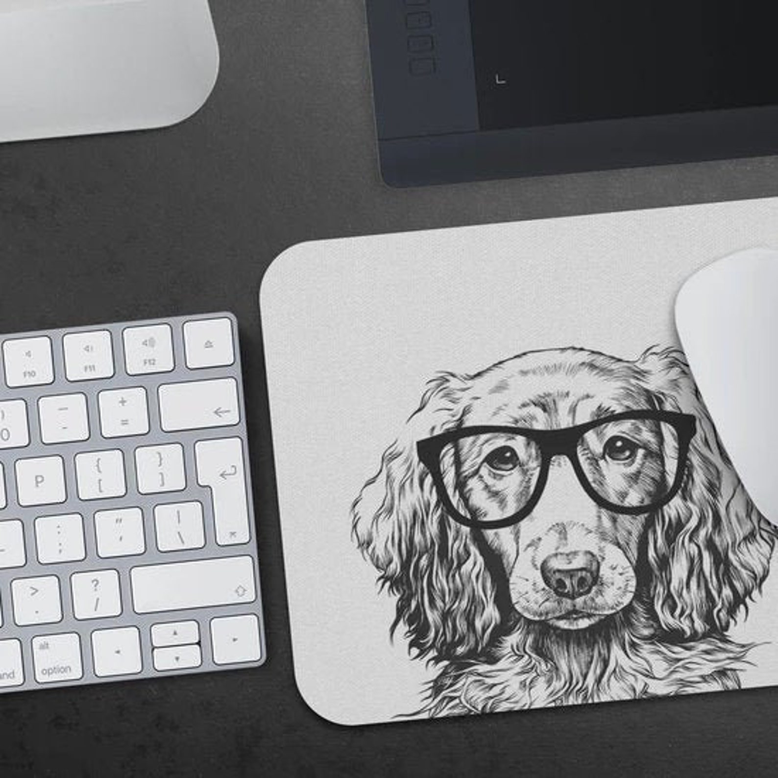 Dachshund Mousepad Hipster Nerdy Dog Mouse Pad Doxie Dog - Etsy