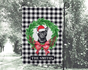 Black Cat Garden Flag - Etsy