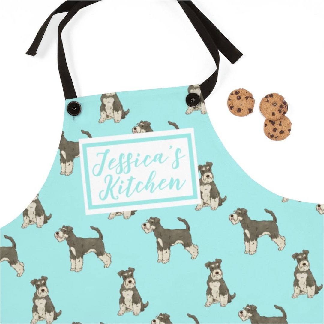 Custom Dog Apron, Schnauzer Aprons, Dog Personalized Cooking Baking ...