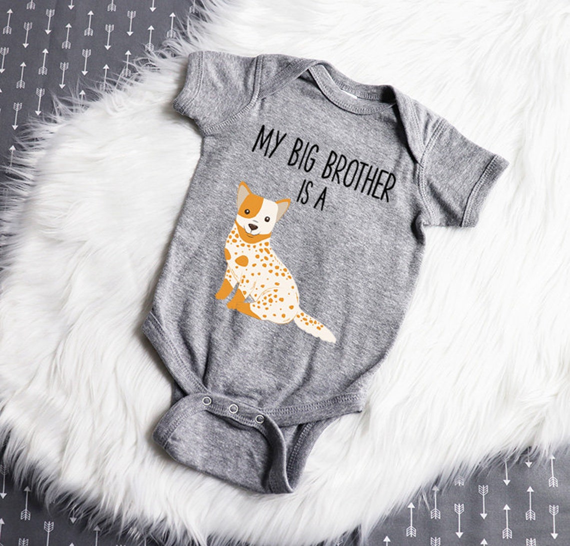 My Big Brother / Sister is a Red Heeler Baby Bodysuit | Etsy