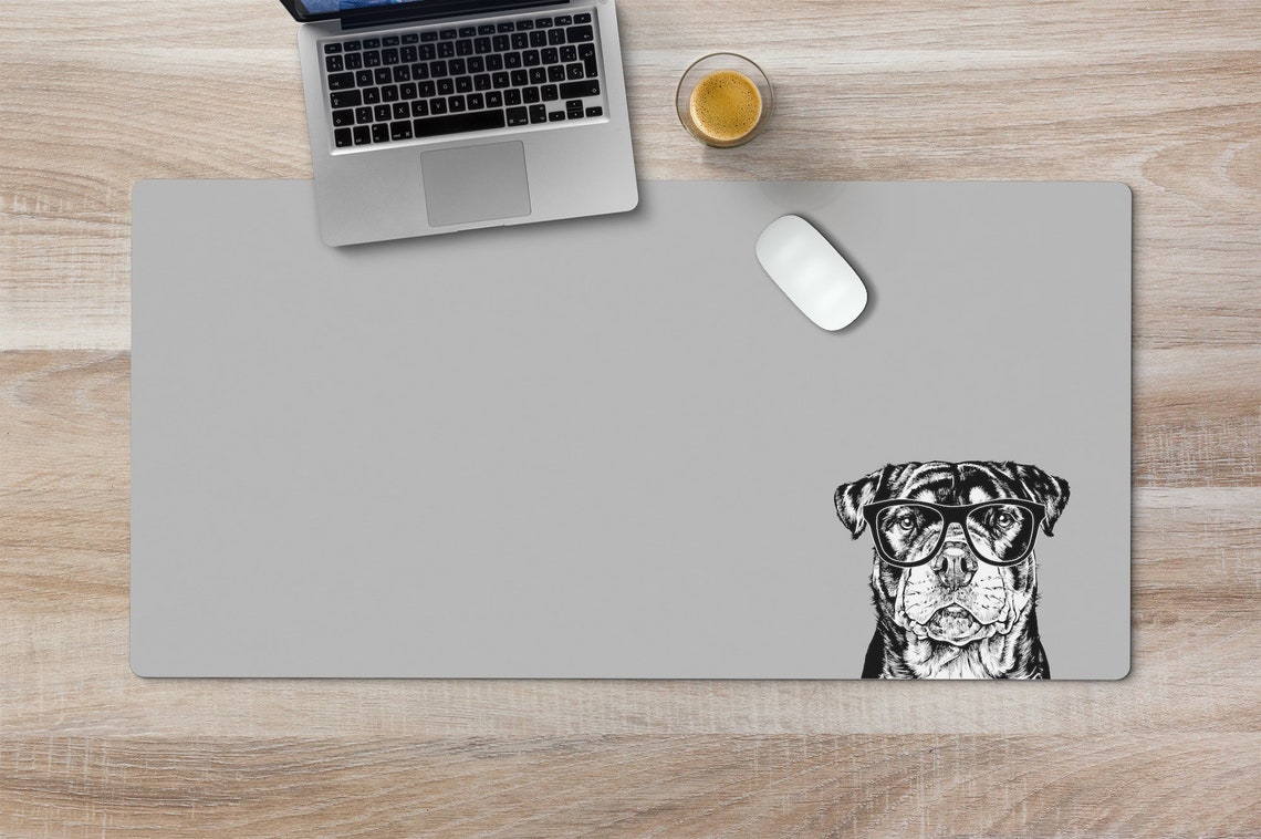 Rottweiler Large Desk Mat Dog Mousepad Men Desk Pad Mouse | Etsy