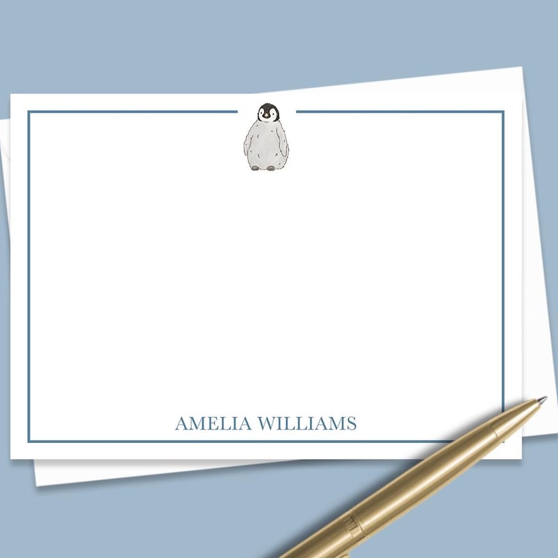 Penguin Card - Etsy
