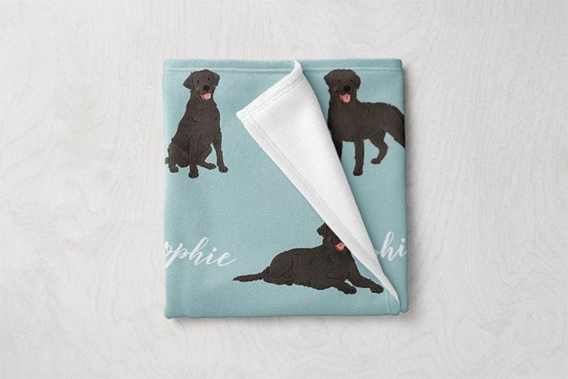 Labrador Retriever Blanket Custom Name Lab Dog Blanket - Etsy