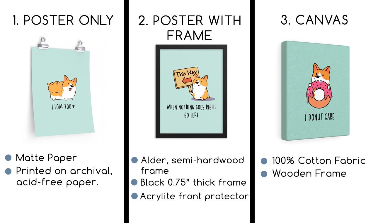 I Loaf You Wall Decor Corgi Dog Quote Wall Art Print I Love - Etsy