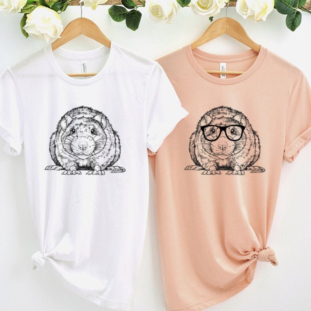 Rat Shirt, Nerdy Glasses Rat Lover Tee Tshirt, Hipster Animal Muscle ...