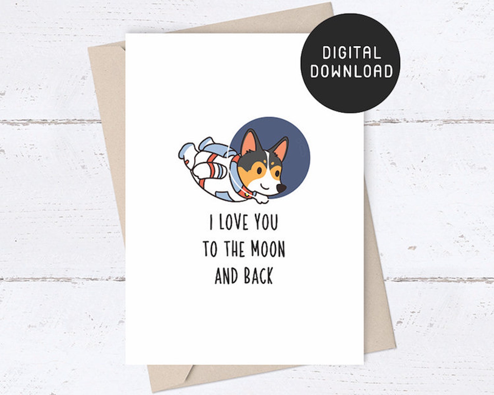 PRINTABLE Valentine Card I Love You to the Moon and Back - Etsy
