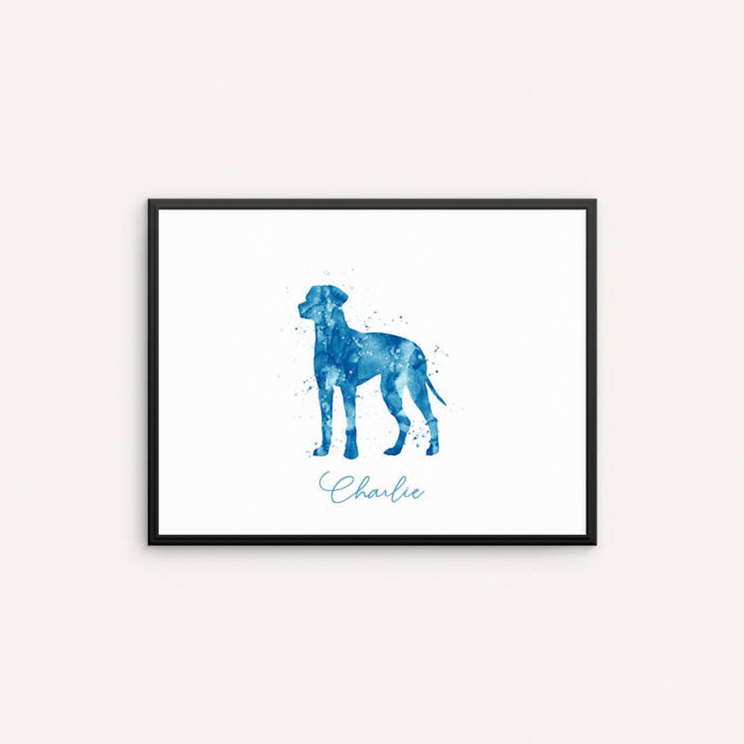 Rhodesian Ridgeback Watercolor Print Art Watercolor Dog Wall - Etsy