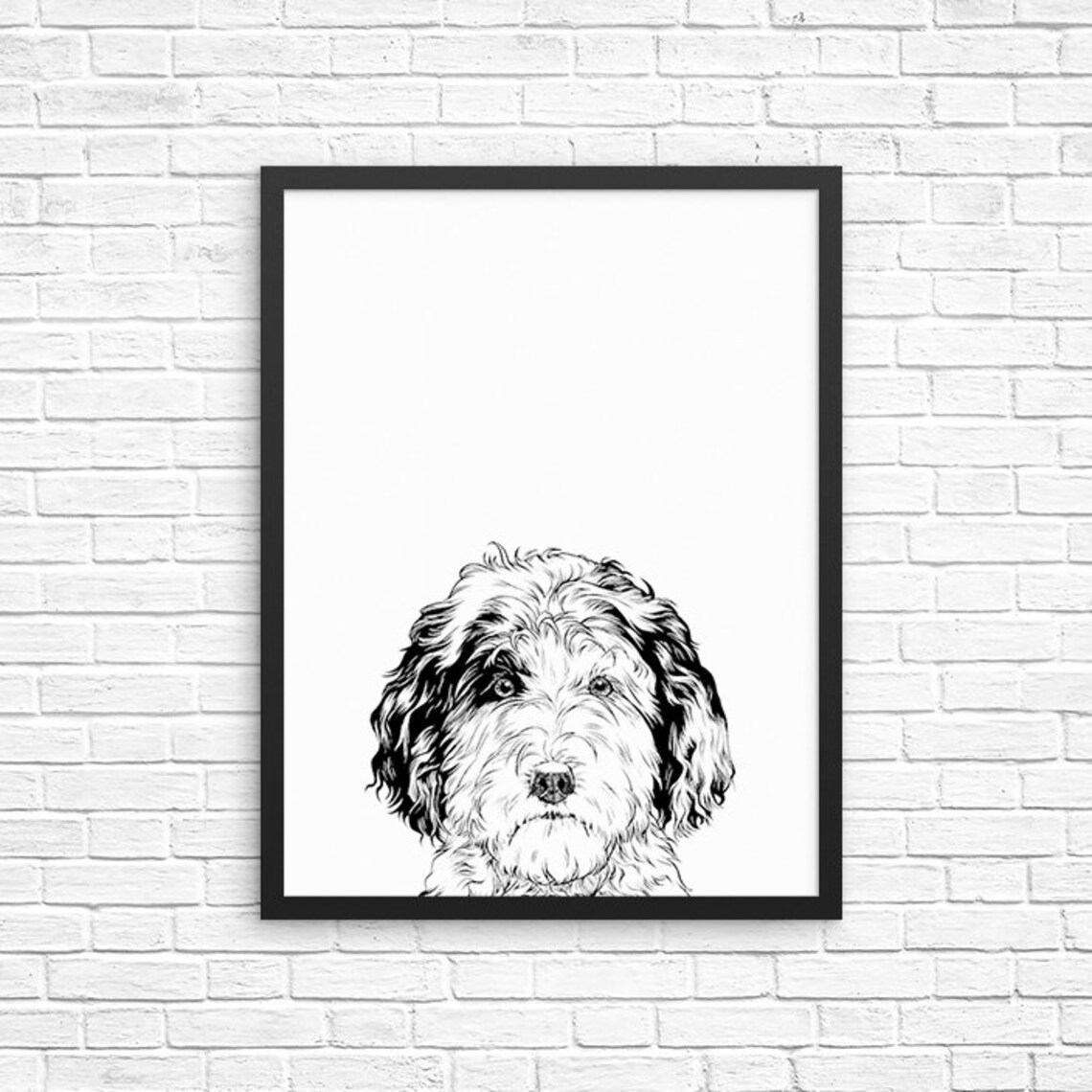 Sheepadoodle Wall Art Sheeppoo Dog Portrait Print Farmhouse | Etsy
