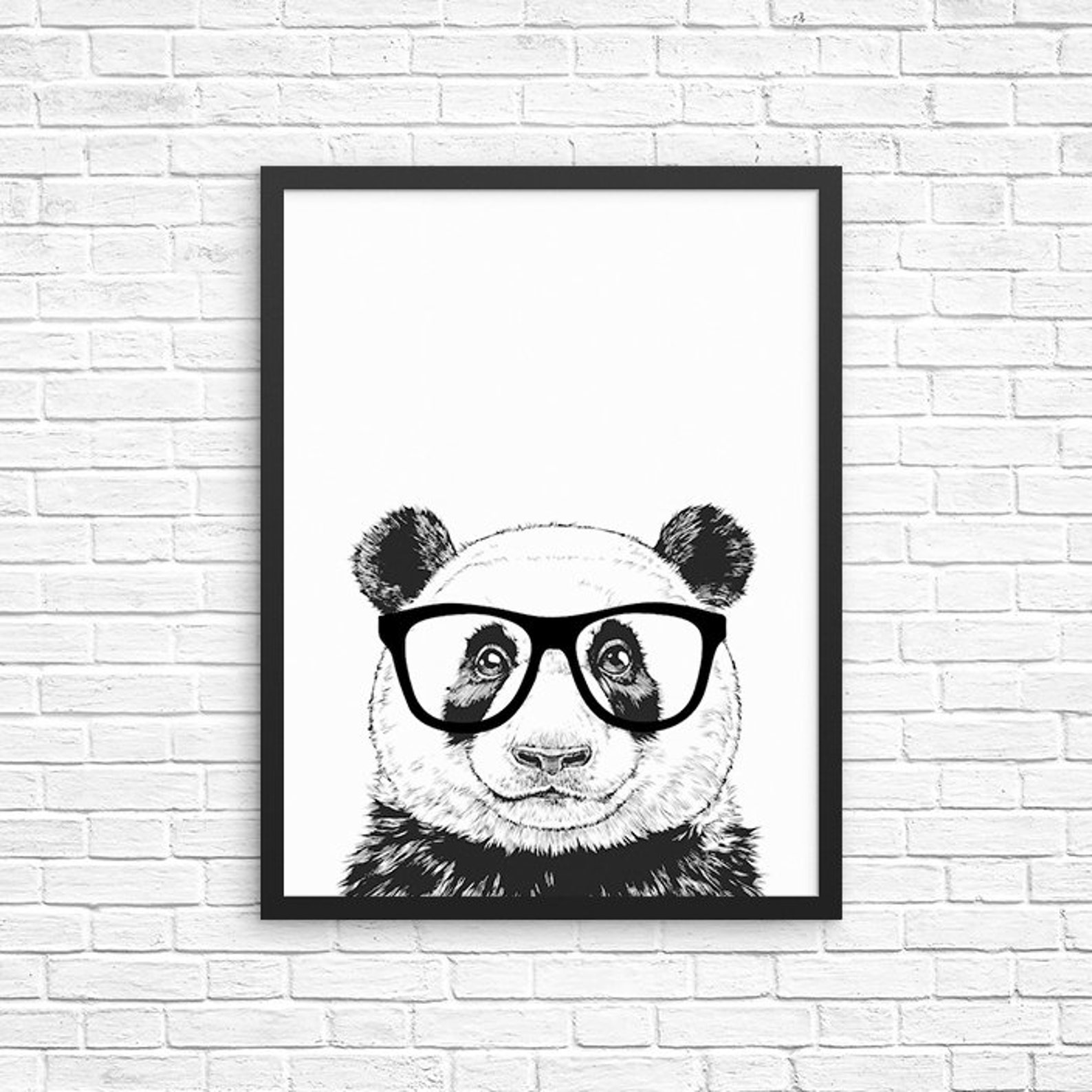 Panda Wall Art, Panda Bear Print, Animal Decor, Animal Prints, Sign ...