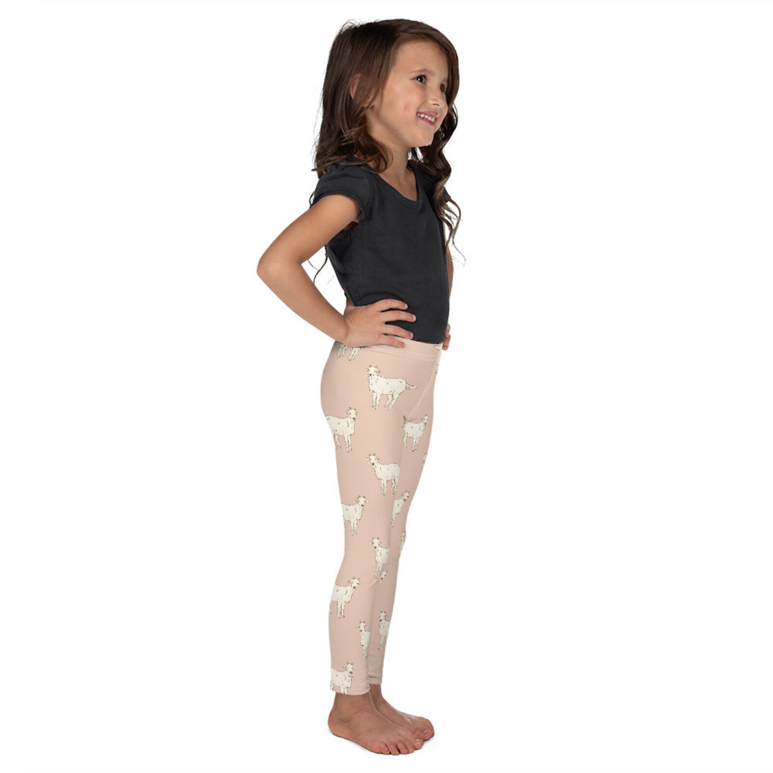 Goat Leggings, Farm Animal Pattern Women Leggings for Gym, Yoga ...
