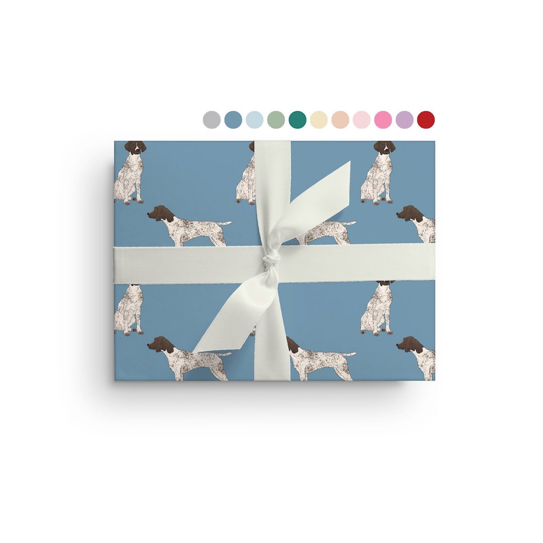 5 Sheets of GSP Wrapping Paper, Custom German Shorthaired Pointer Dog ...
