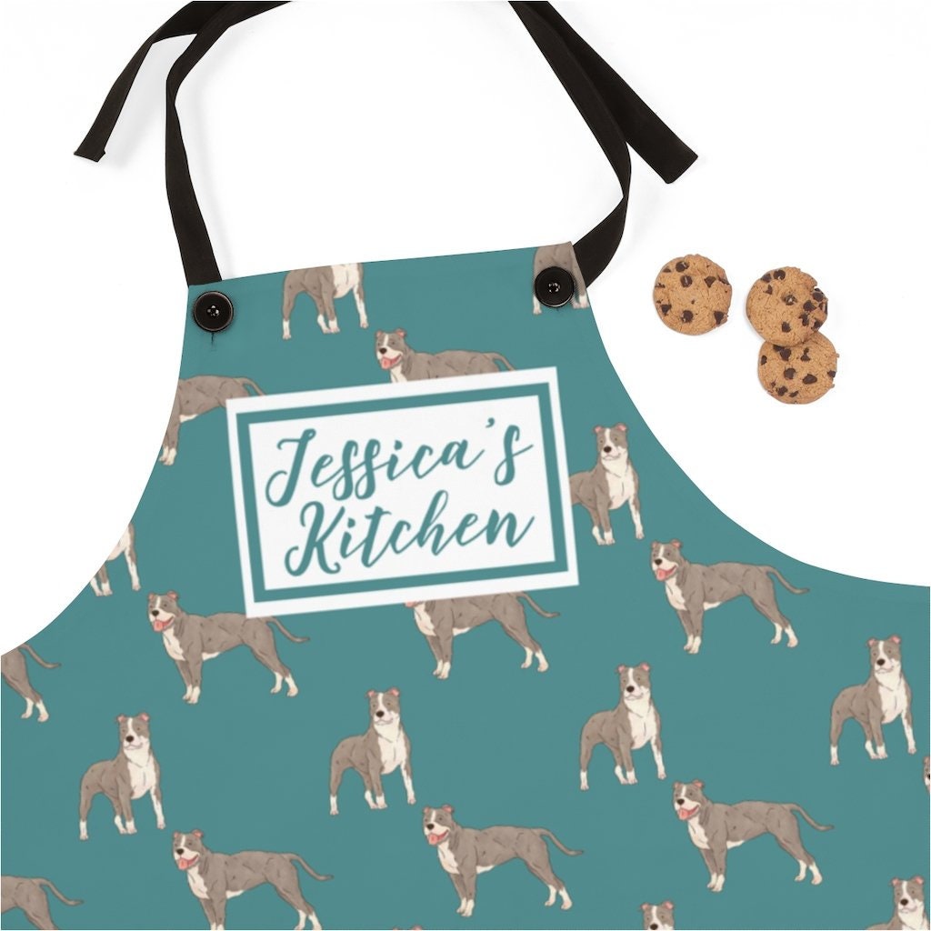 Custom Dog Apron Pit Bull Aprons Pittie Dog Personalized | Etsy