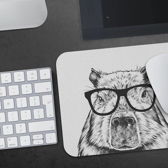 Capybara Mousepad Hipster Nerdy Animal Mouse Pad Pet Lover - Etsy