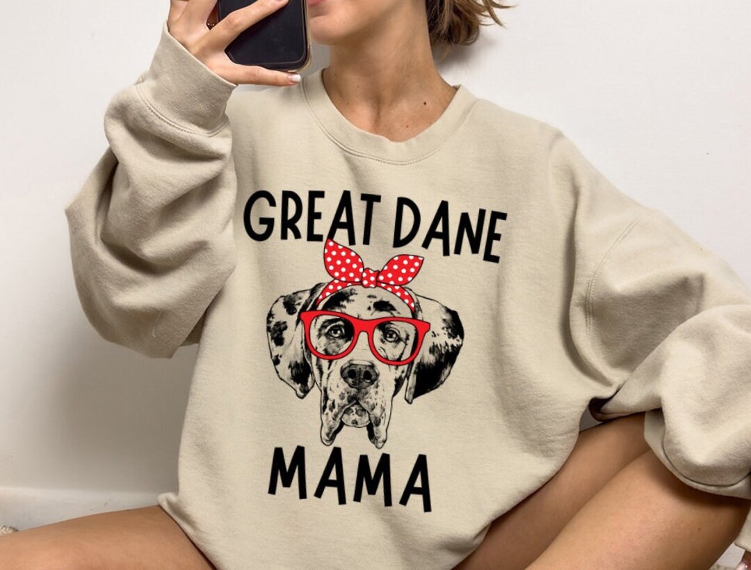 Great Dane Mama Shirt, Great Dane Gift, Cute Harlequin Great Dane Mom ...