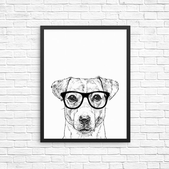Jack Russell Terrier Wall Art Jack Russell Print Dog Decor | Etsy