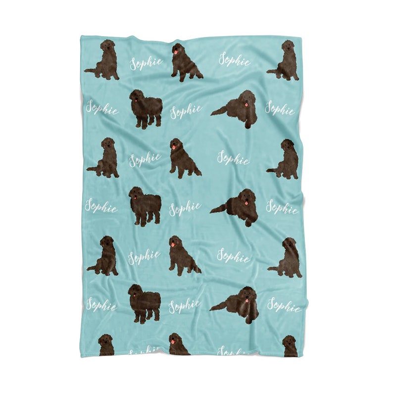 Labradoodle Blanket Custom Name Doodle Dog Blanket - Etsy