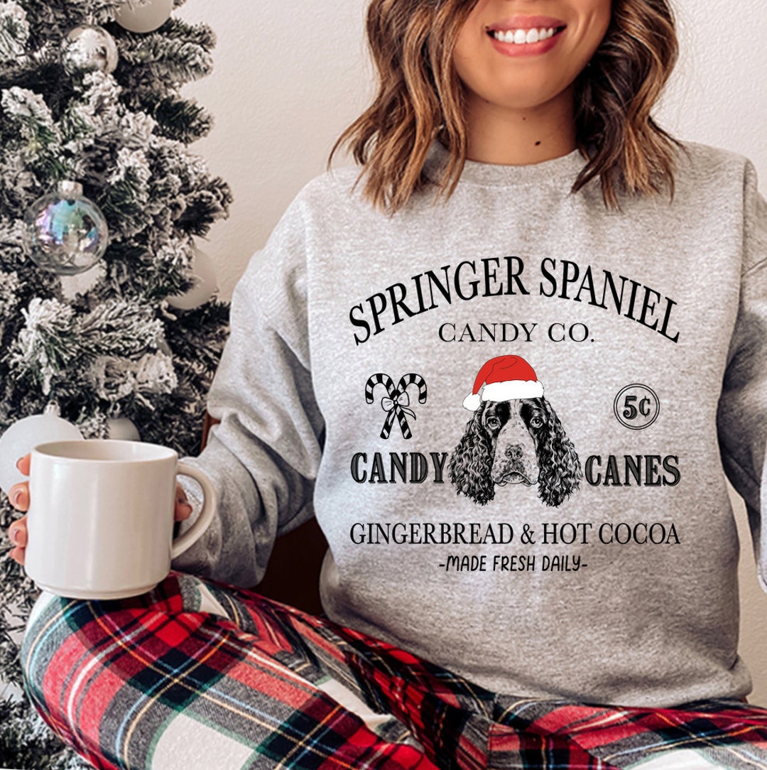 English Springer Spaniel Christmas Sweatshirt, Santa Dog Retro ...