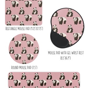 Panda Large Desk Mat, Animal Mousepad, Cute Mouse Pad With Wrist Rest ...