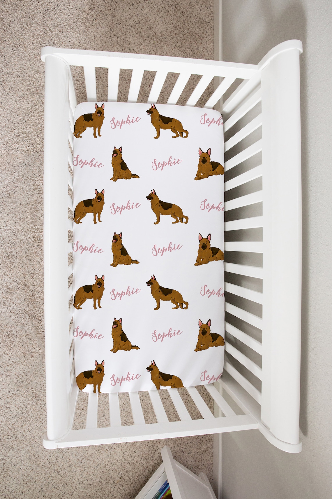 Custom Crib Sheet German Shepherd Baby Bedding Sheet | Etsy