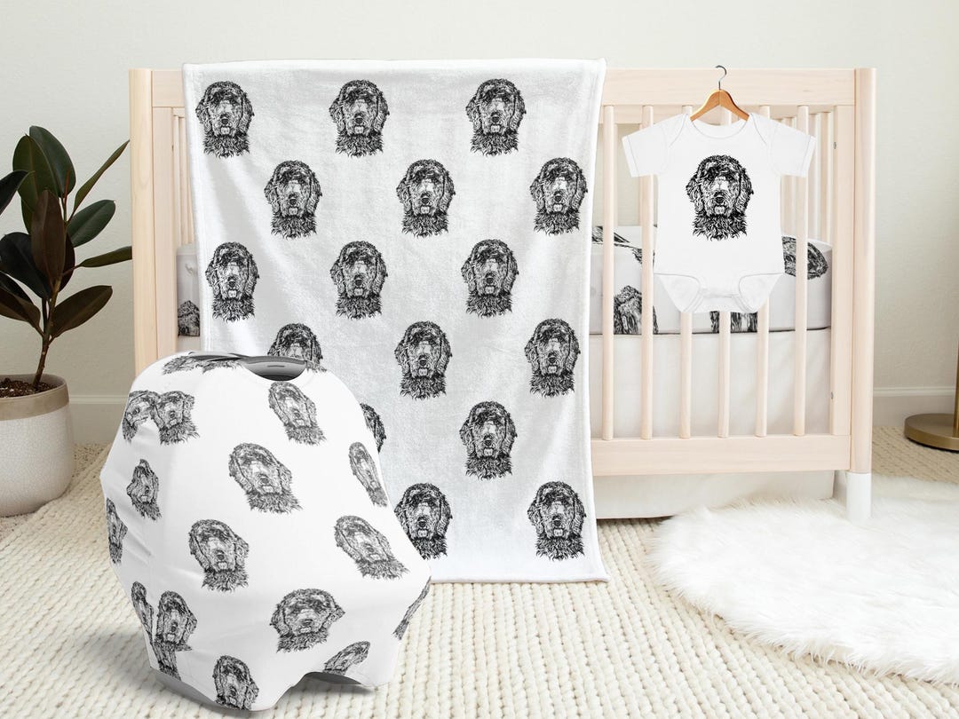 Goldendoodle Baby Blanket, Labradoodle Baby Shower Gift, Baby Car Seat ...
