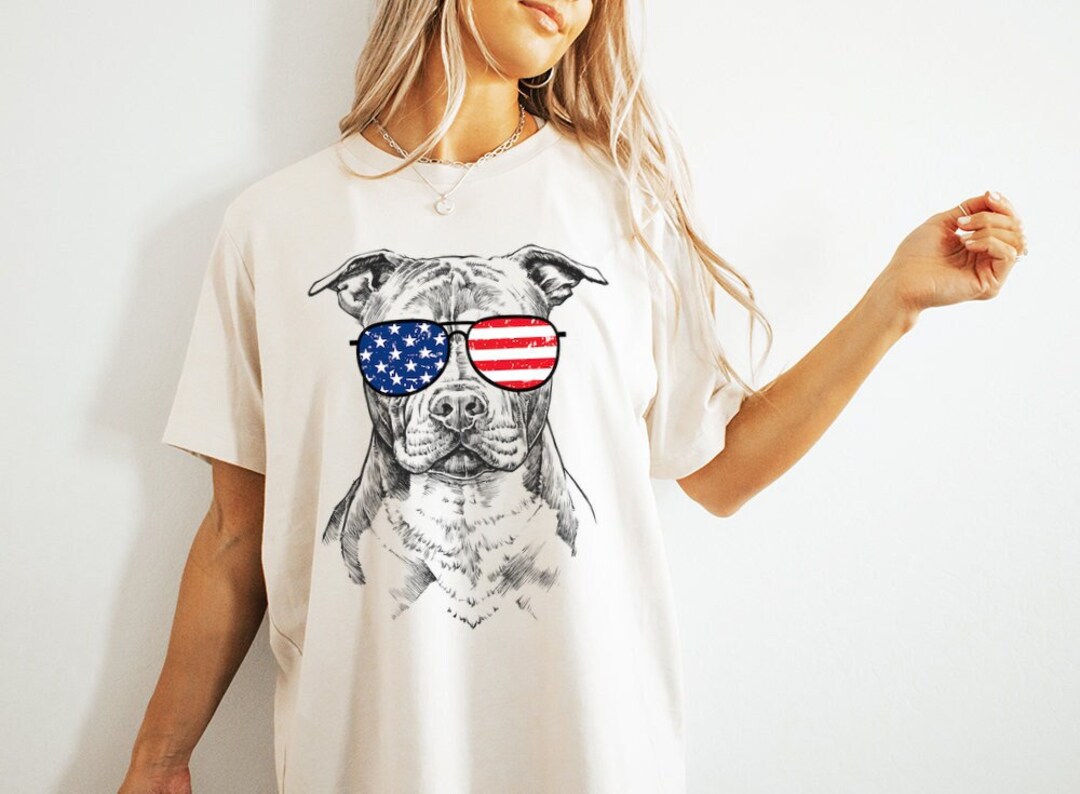 Pit Bull 4th of July Shirt, Pitbull Dog Fourth of July Tshirt, Pittie ...