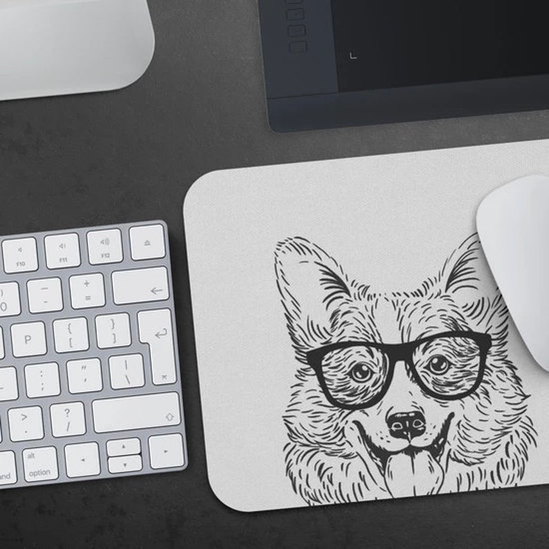 Corgi Mousepad Hipster Nerdy Dog Mouse Pad Dog Lover Gift - Etsy