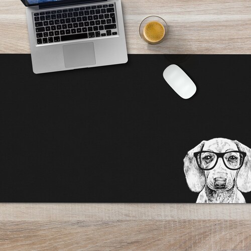Dachshund Mousepad Hipster Nerdy Dog Mouse Pad Doxie Dog - Etsy