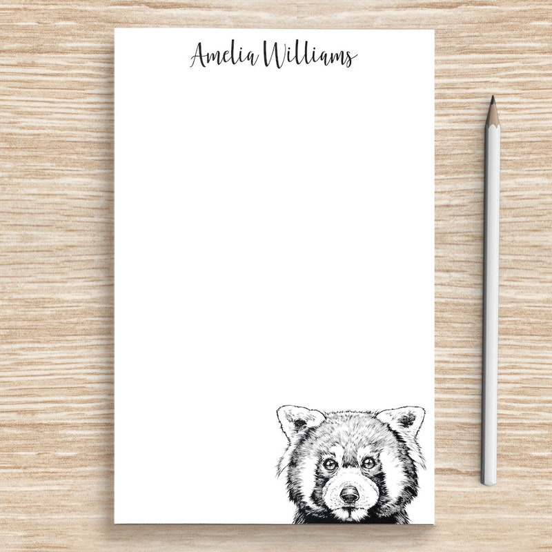 Red Panda Notepads - Etsy