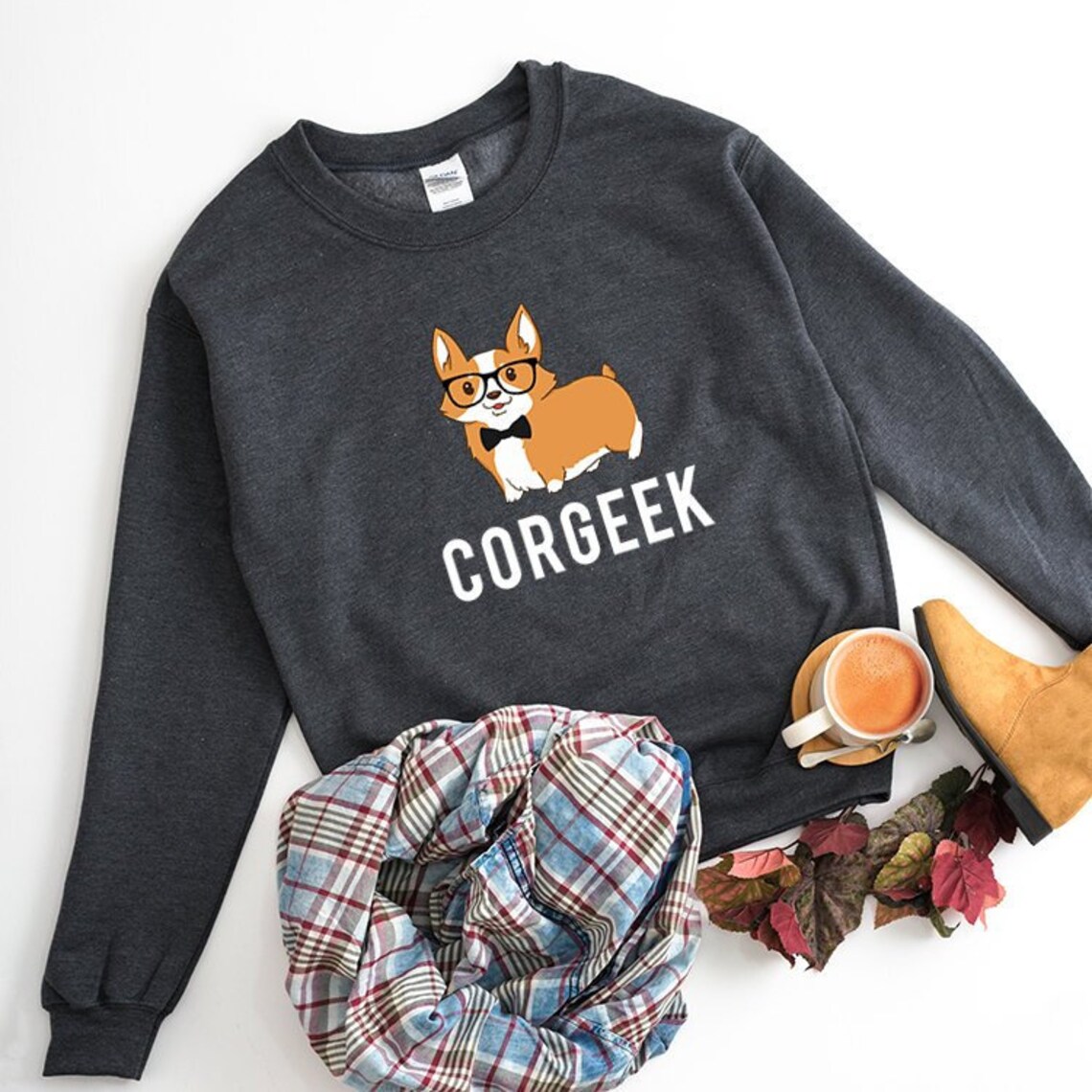 Corgeek Corgi Sweatshirt, Corgi Mom Hoodie, Funny Unisex Corgi Dad ...