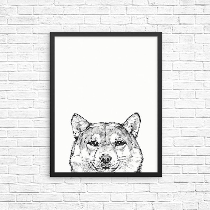 Shiba Inu Wall Art Shiba Print Shiba Dog Decor Dog Prints | Etsy